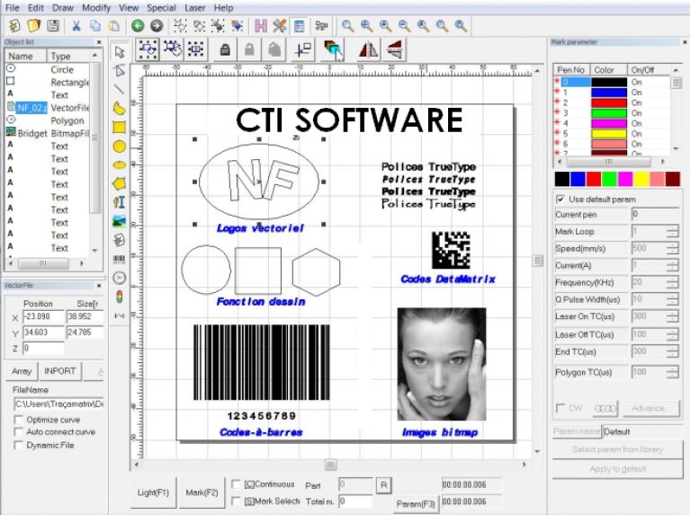 Marquage laser Datamatrix : CTI Software – Evoset
